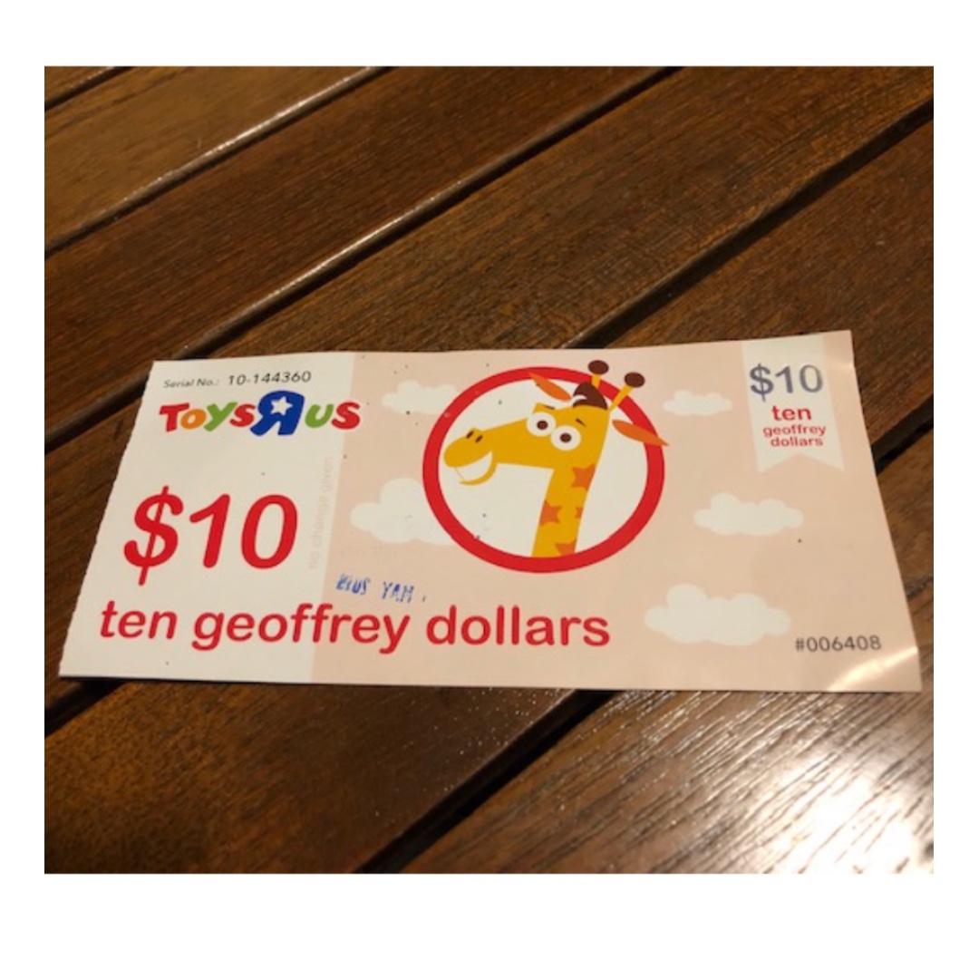 Toys R Us $10 Voucher, Hobbies & Toys, Toys & Games on Carousell
