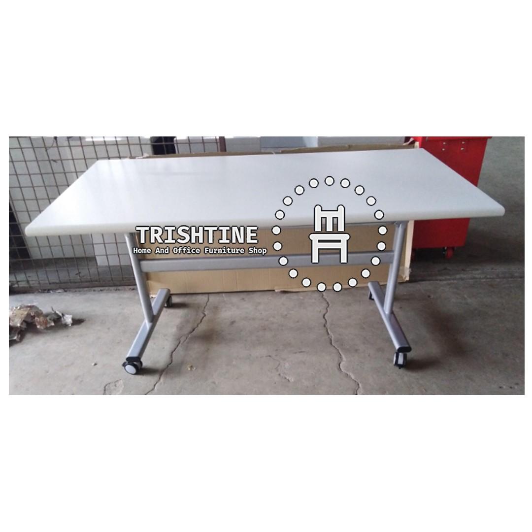 training table with caster wheel, Furniture & Home Living, Office ...