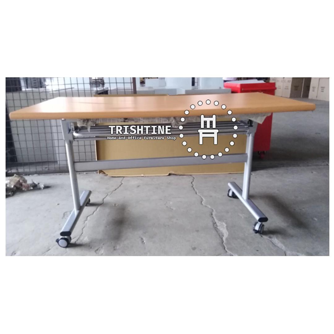 training table with caster wheel, Furniture & Home Living, Office ...