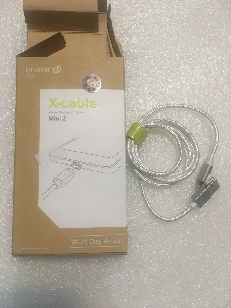 ☆愛思摩比☆WSKEN Mini2 金屬磁吸線組 簡易版 提示燈 適用Micro USB 頭 1M, 家具及居家用品, 安全及門鎖 , 安全系統及閉路電視在旋轉拍賣