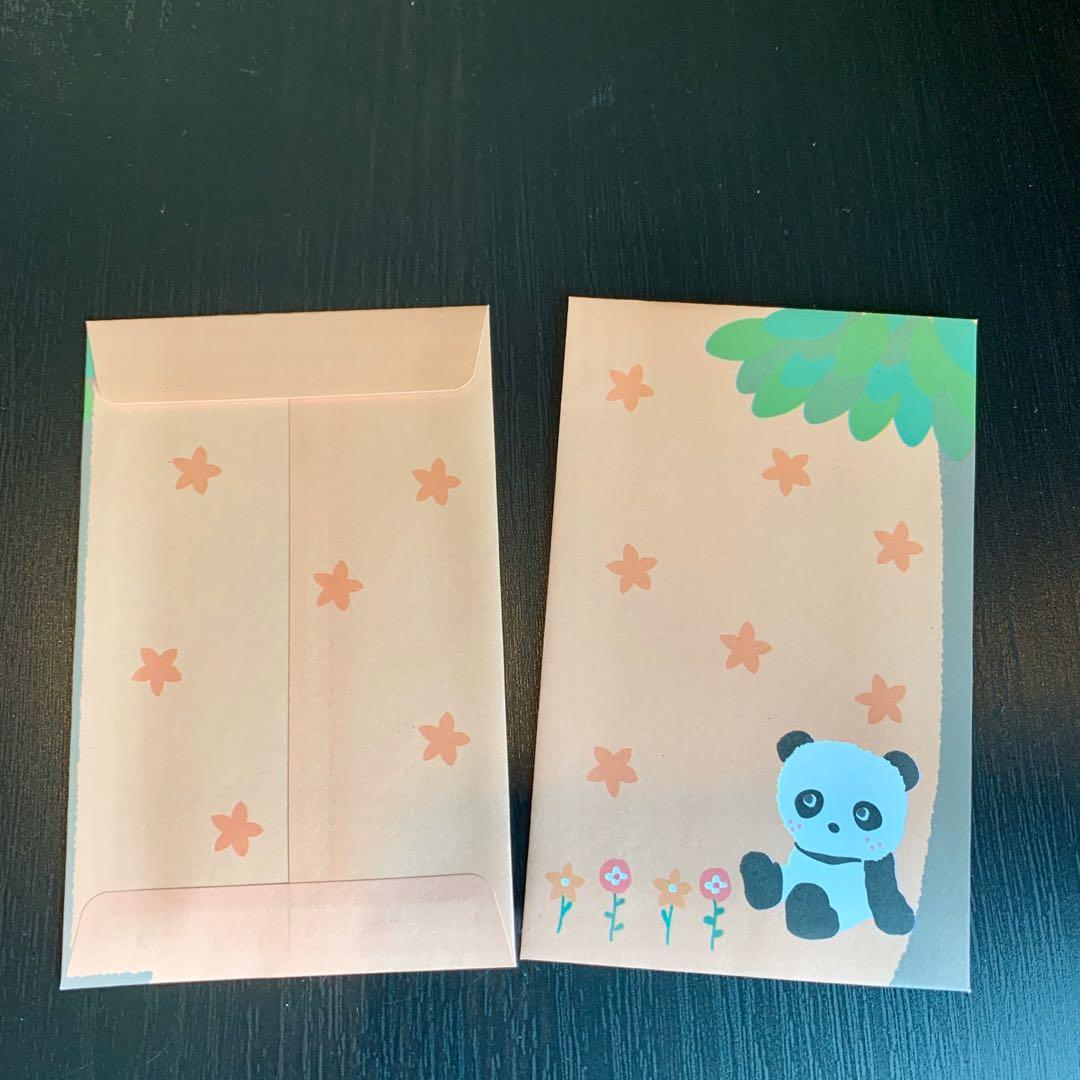 2 Japanese Panda bought in Japan red packet money envelope angpow ...
