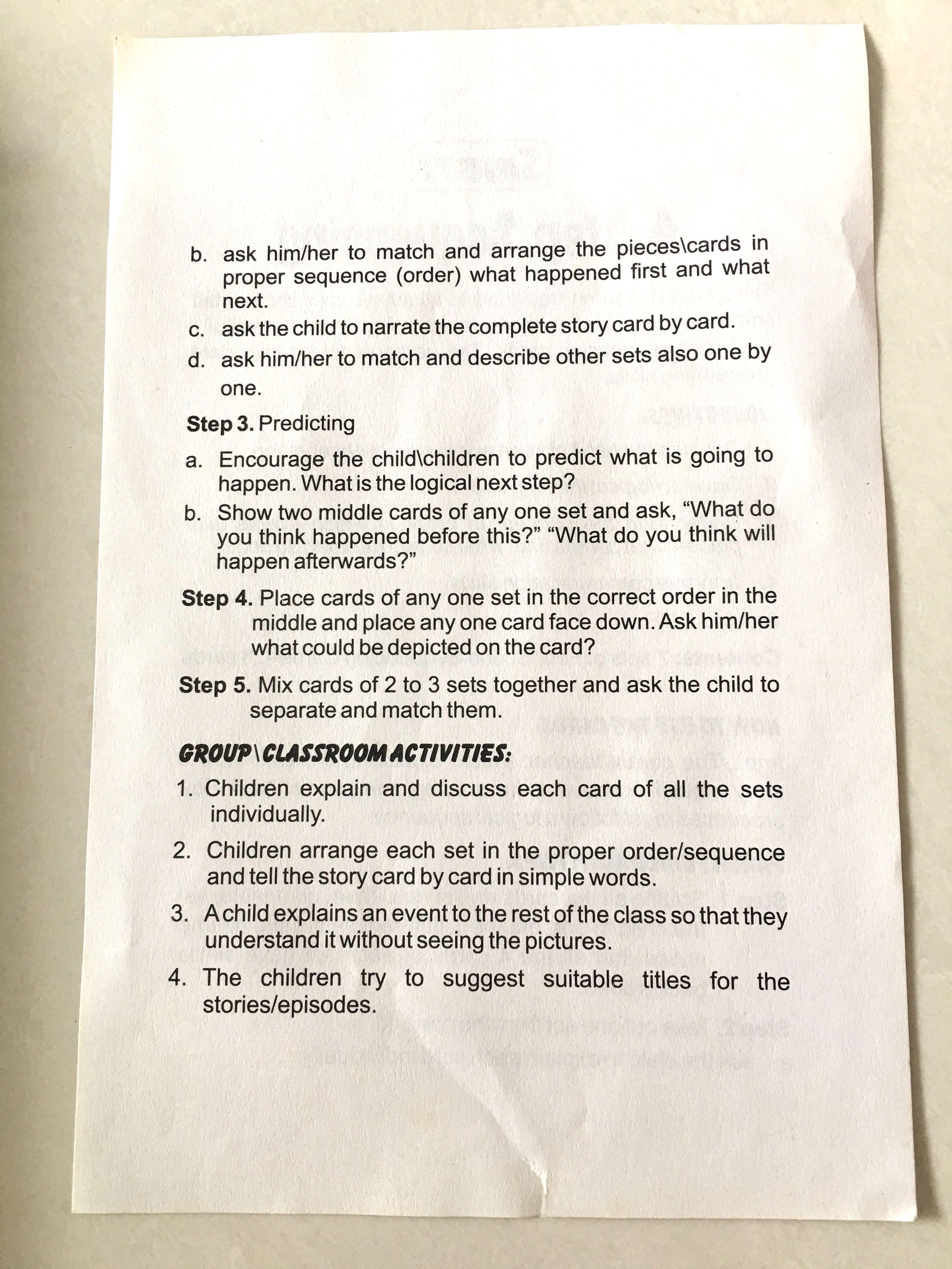 4 Step Sequencing Cards - Puzzles by Smart, Hobbies & Toys, Toys ...