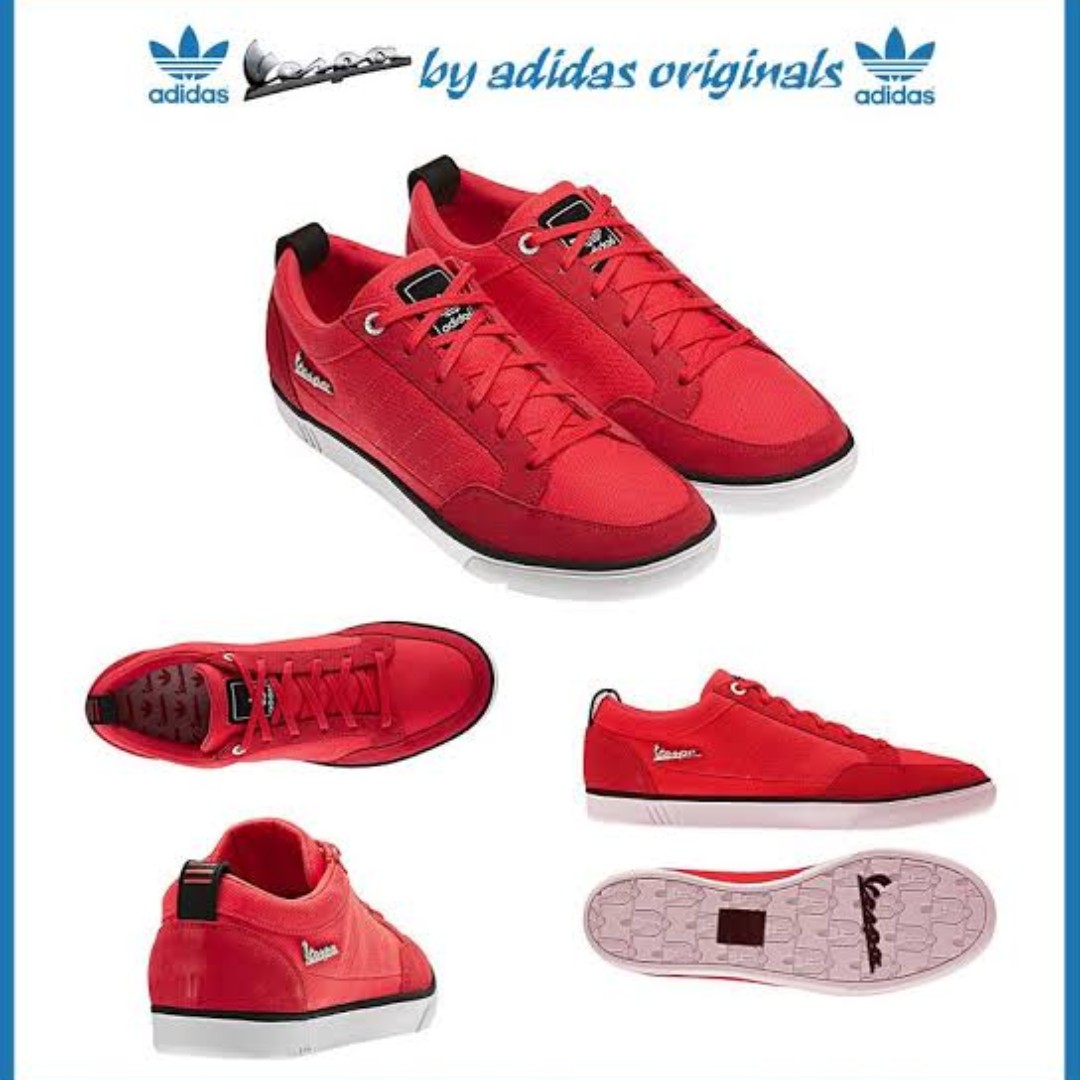 adidas Originals X Vespa PK Low Shoes Aero Red Aero Red White G43796 ...