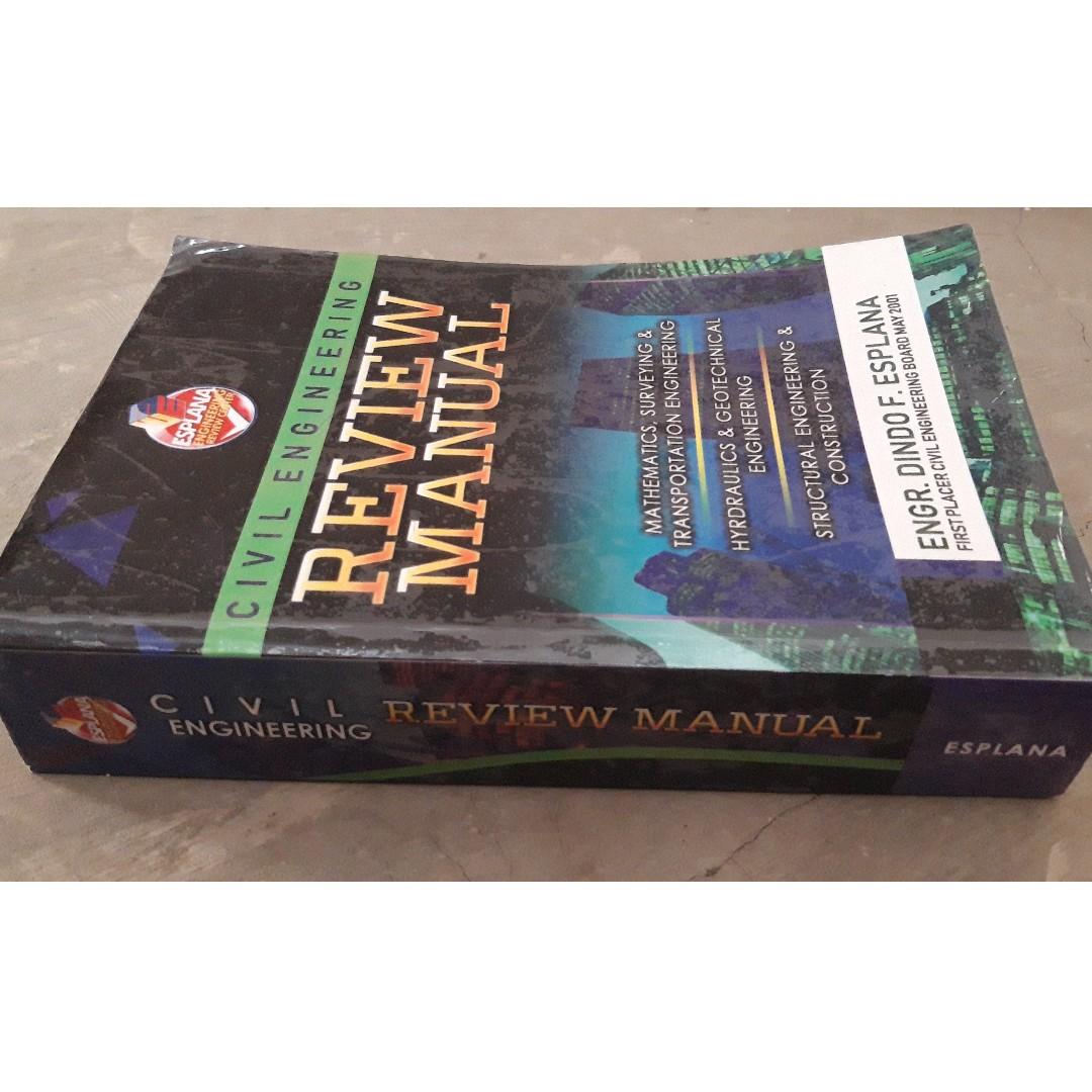 Civil Engineering Review Manual by Dindo Esplana, Hobbies & Toys, Books ...