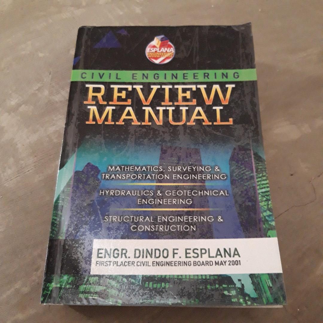 Civil Engineering Review Manual by Dindo Esplana, Hobbies & Toys, Books ...