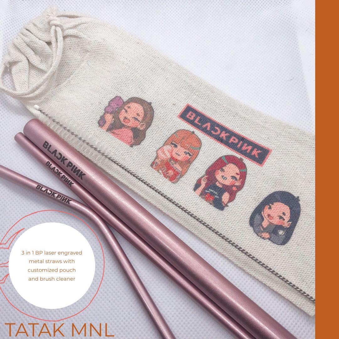 Customized Blackpink Metal straws, Hobbies & Toys, Stationary & Craft ...