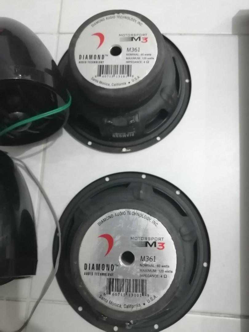 Diamond audio speakers, mid range and high range tweeter and lanzar ...