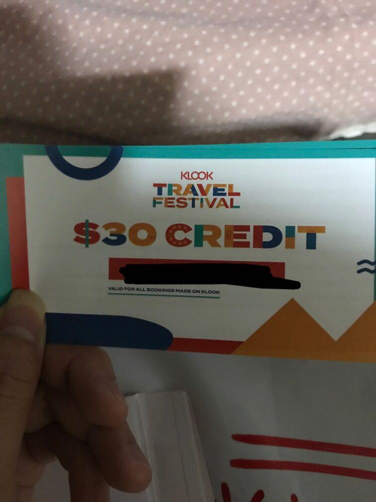 Klook Credit Voucher worth $30, Everything Else on Carousell