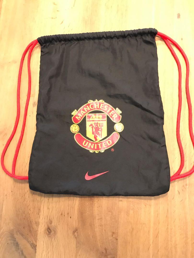 Manchester United Drawstring Bag/ Gym Bag/ Shoes Bag, Men's Fashion ...