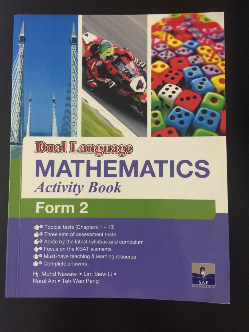 Mathematics Form 2 Dual Language Activity Book, Hobbies & Toys, Books ...