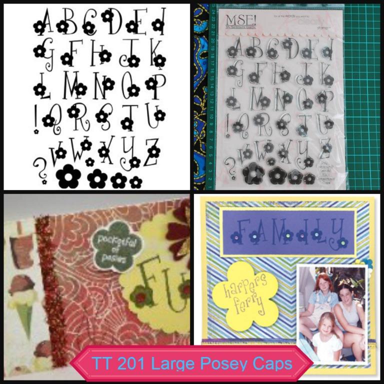 MSE! TT201 Large Posey Caps Photopolymer Alphabet Stamps, Hobbies ...