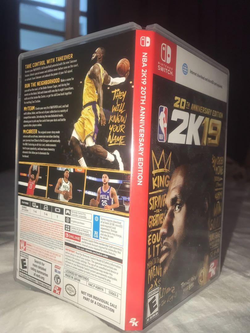 NBA 2k19 20th Anniversary Switch ver, Video Gaming, Video Games, Nintendo on Carousell