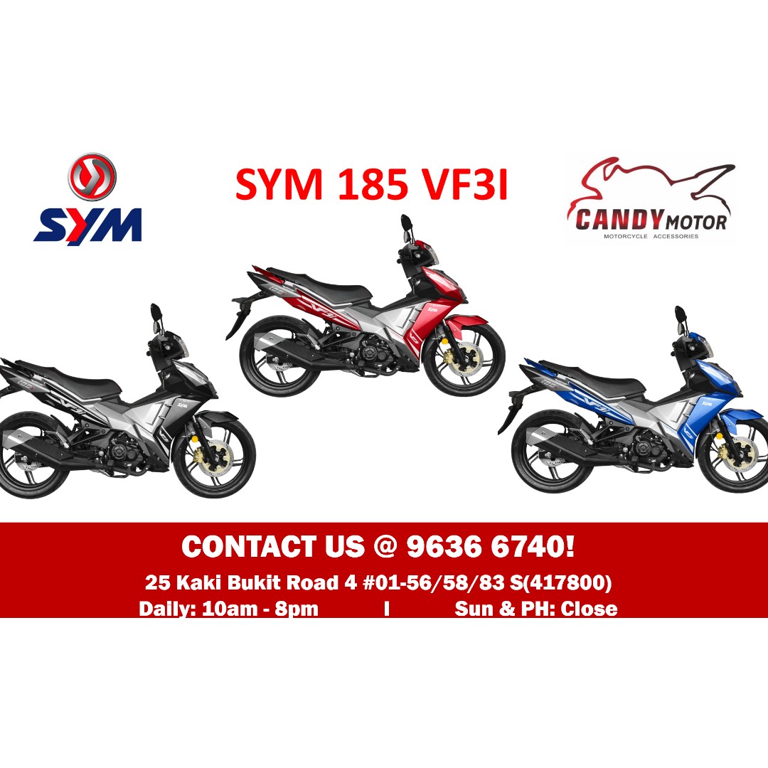 SYM 185 VF3I, Motorcycles, Motorcycles for Sale, Class 2B on Carousell