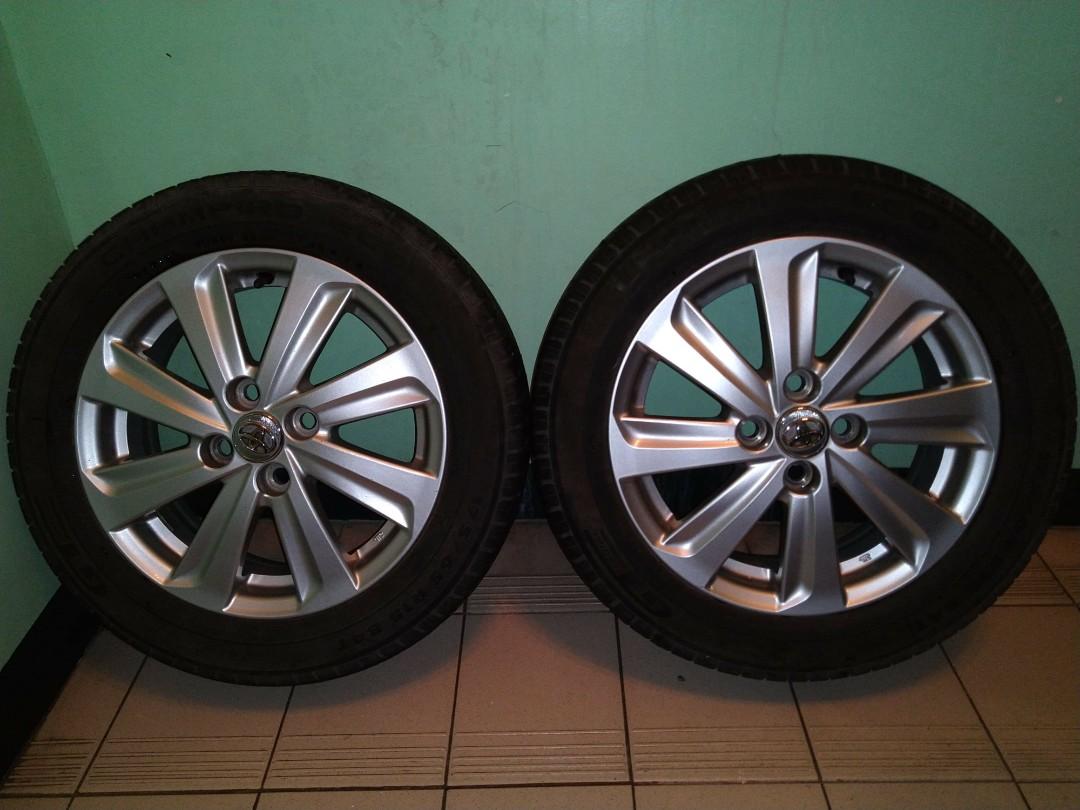 Toyota Vios 2017 - OEM 15" Mags with Tires & Lug Nuts, Car Parts ...