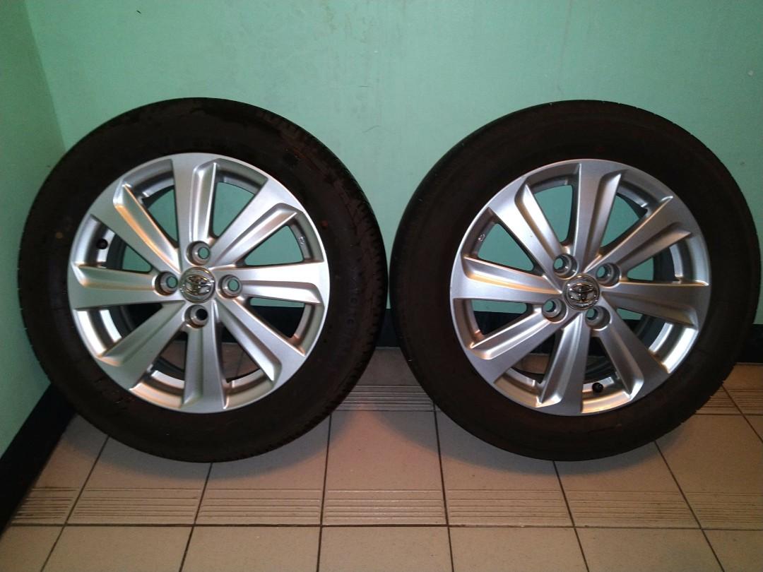 Toyota Vios 2017 - OEM 15" Mags with Tires & Lug Nuts, Car Parts ...