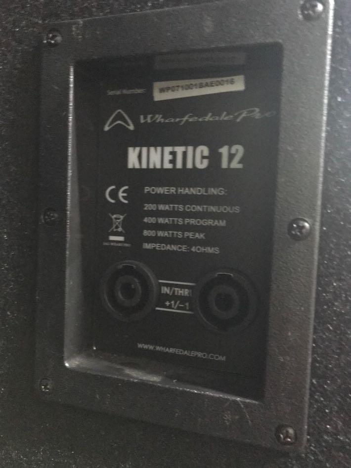 Wharfedale Pro Kinetic 12 Passive Speaker X1, Hobbies & Toys, Music ...