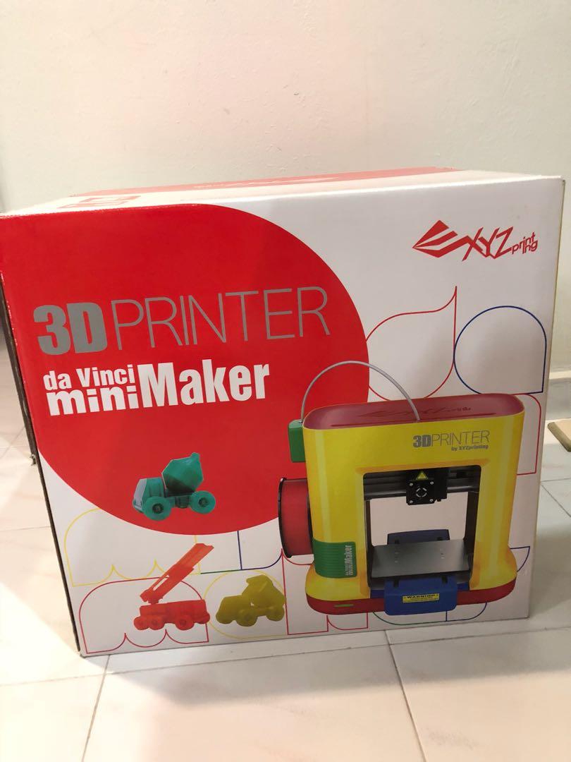 Da Vinci miniMaker 3D Printer, Computers & Tech, Printers, Scanners ...