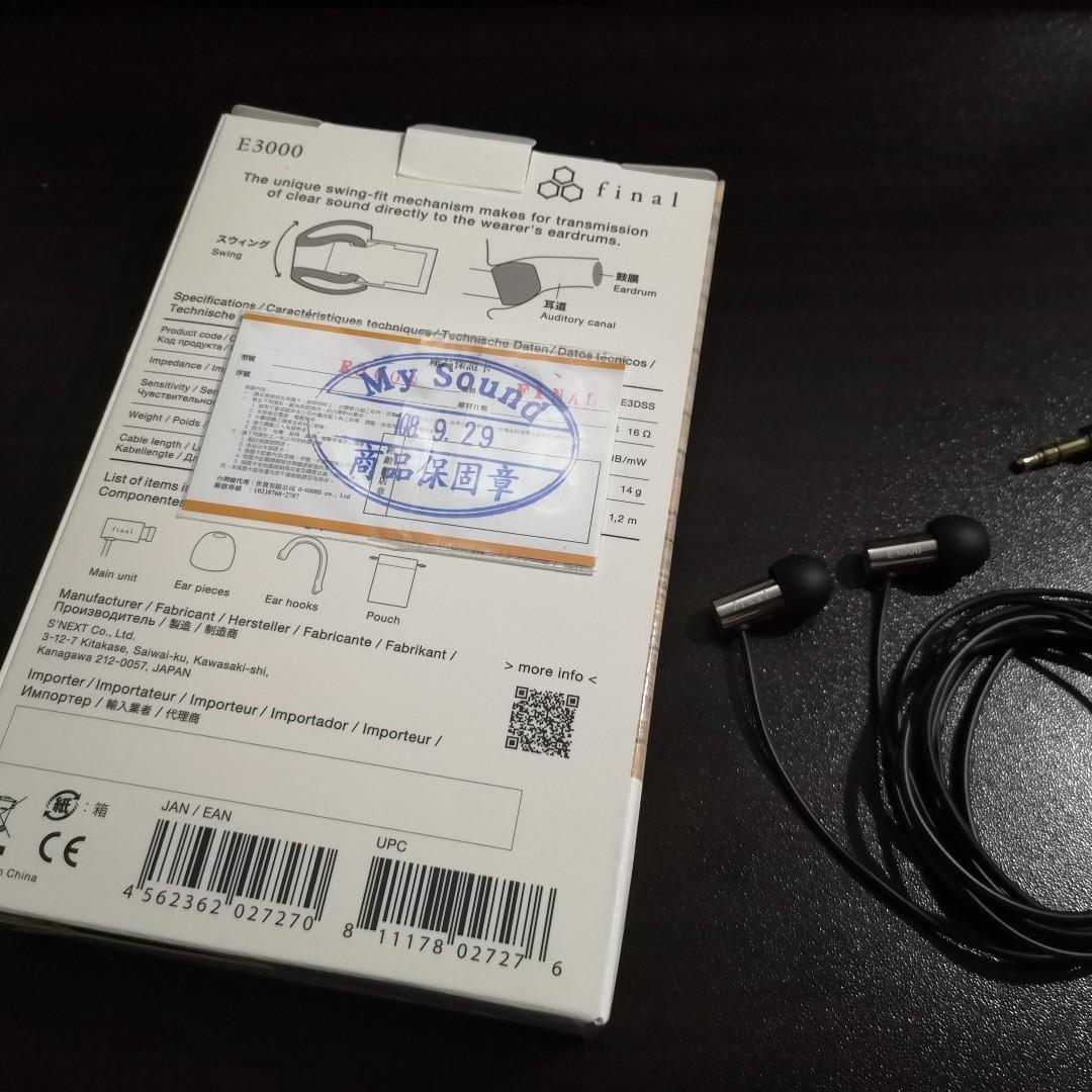 Final Audio E3000 Hi-res Hifi Japan Bnew In-ear Earphones Earbuds, Audio, Earphones on Carousell