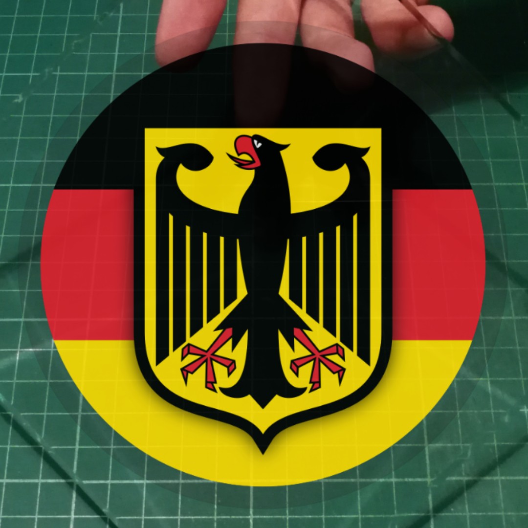 Germany / German Eagle / Flag . Static Cling Car Decal + Sticker Combo ...