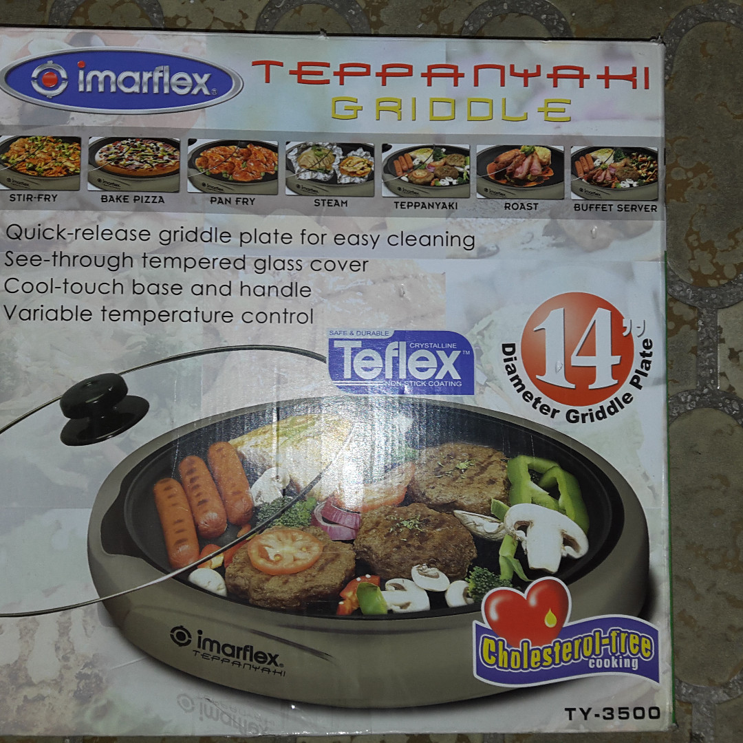 Griddle Teppangyaki Imarflex Brand 14 Inches Diameter Griddle Plate ...