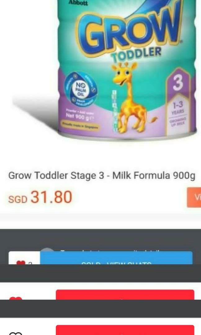 grow toddler Milk Powder, Babies & Kids, Maternity Care on Carousell