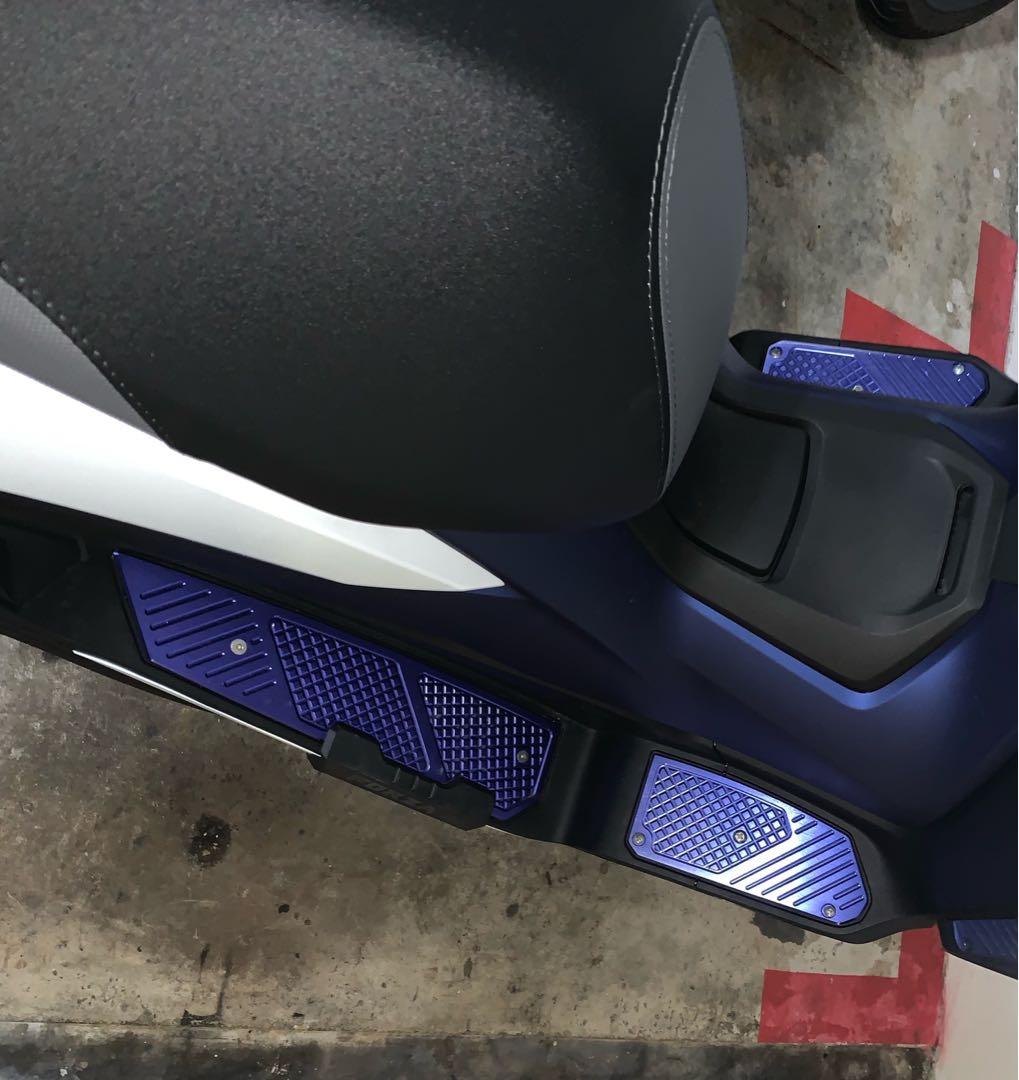 Honda Forza 300 floorboard(blue), Motorcycles, Motorcycle Accessories ...