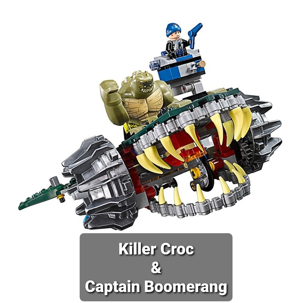 Lego 76055 Killer Croc minifigure with vehicle & Captain Boomerang ...