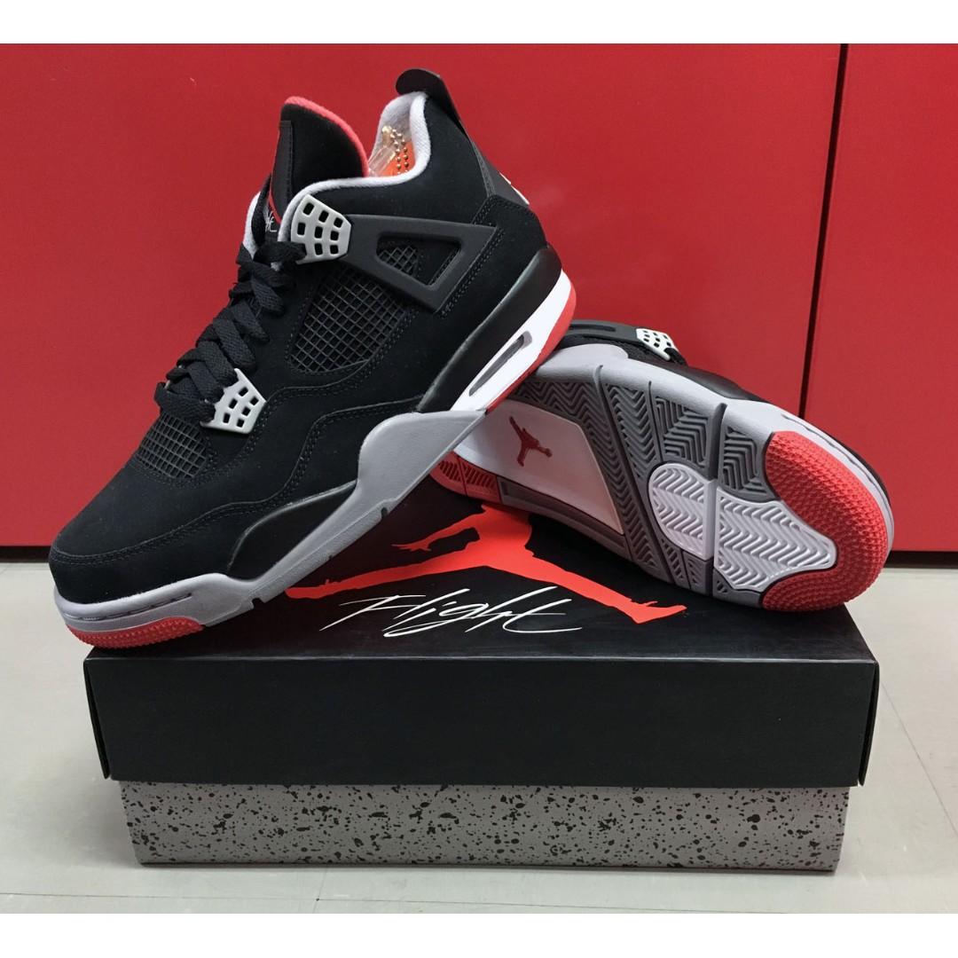 NIKE AIR JORDAN 4 IV BLACK RED BRED WHITE CEMENT GOLD FIRE TORO GREEN ...