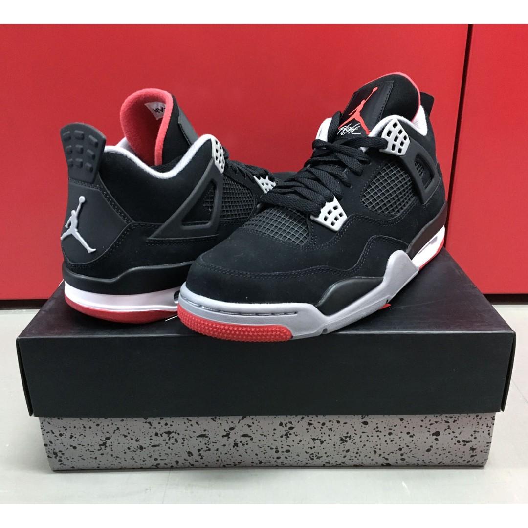 NIKE AIR JORDAN 4 IV BLACK RED BRED WHITE CEMENT GOLD FIRE TORO GREEN ...
