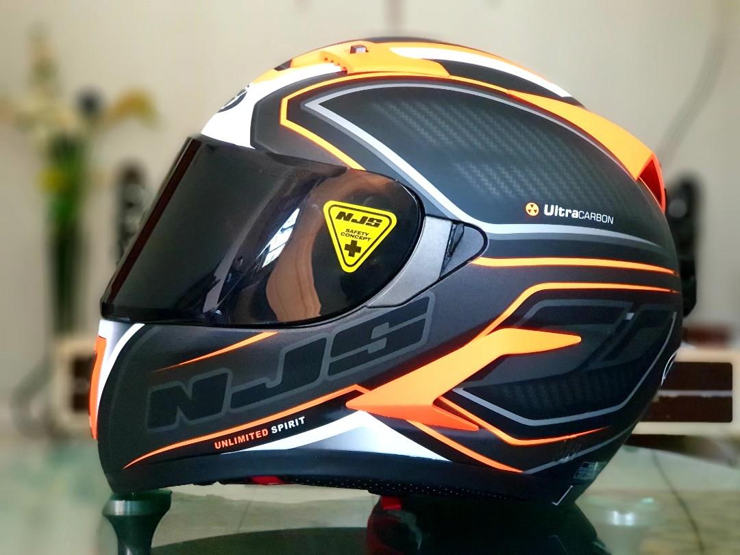 Njs fullface helmet, Motorcycles, Motorcycle Apparel on Carousell