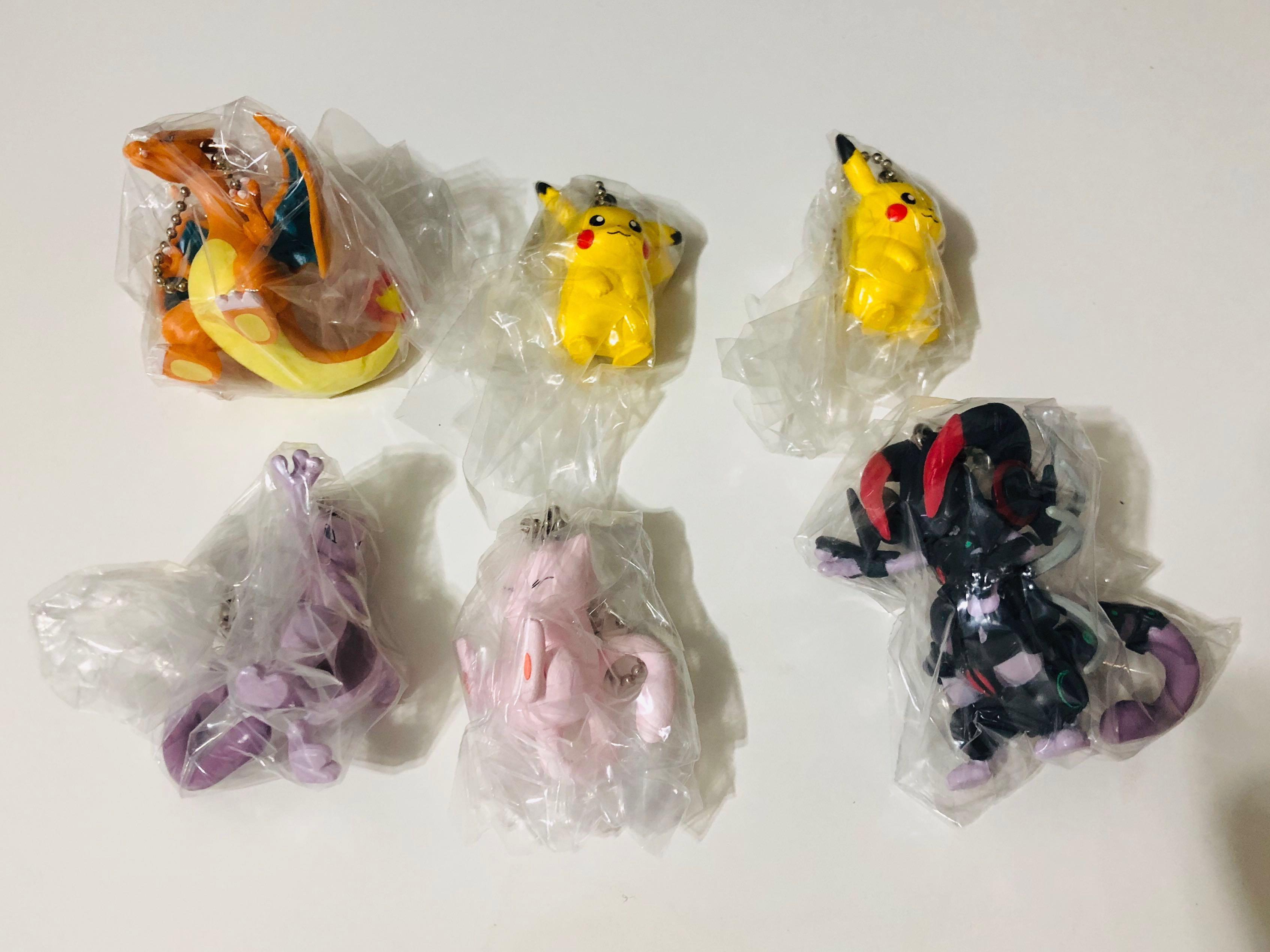 Pokemon Mewtwo strike back Evolution Keychain Gashapon figure - Set of ...