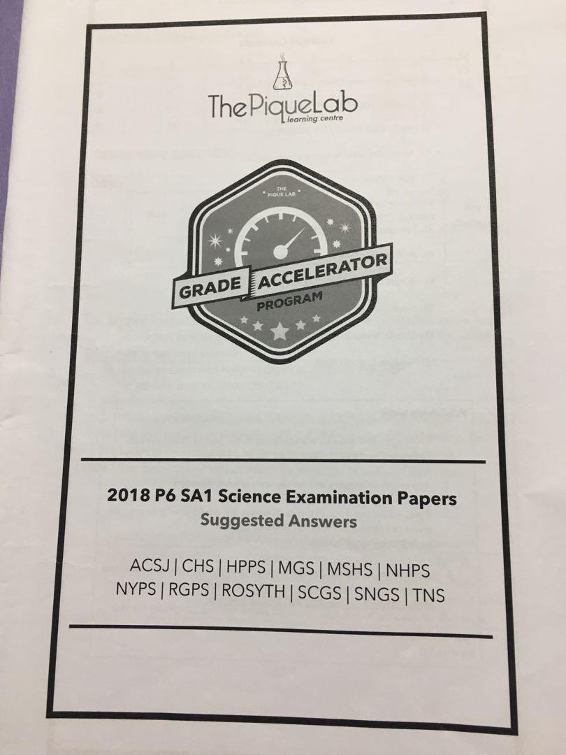 Psle Science answer sheet for past year papers, Hobbies & Toys, Books ...