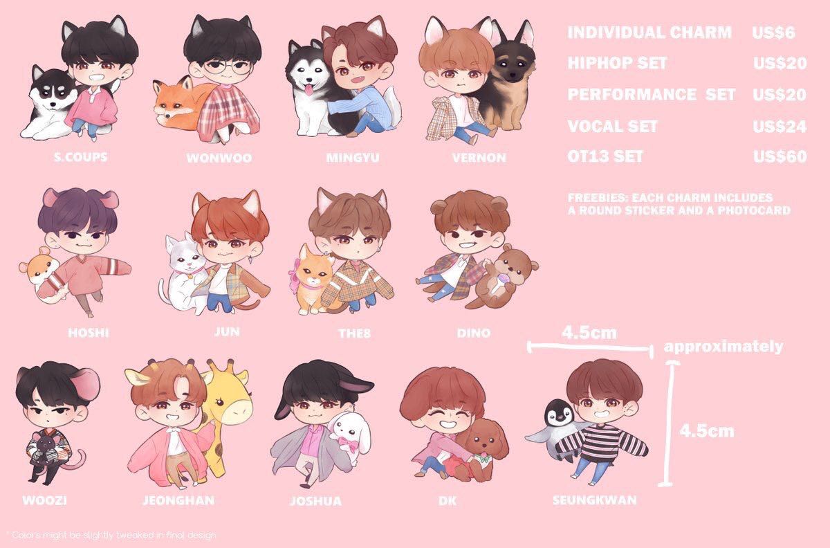 Seventeen Chibi fan art Key rings, Hobbies & Toys, Memorabilia ...