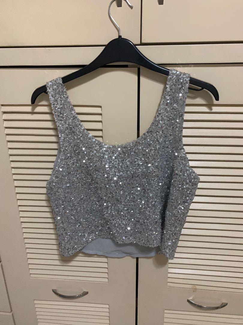 Silver Top, Women's Fashion, Dresses & Sets, Traditional & Ethnic wear ...