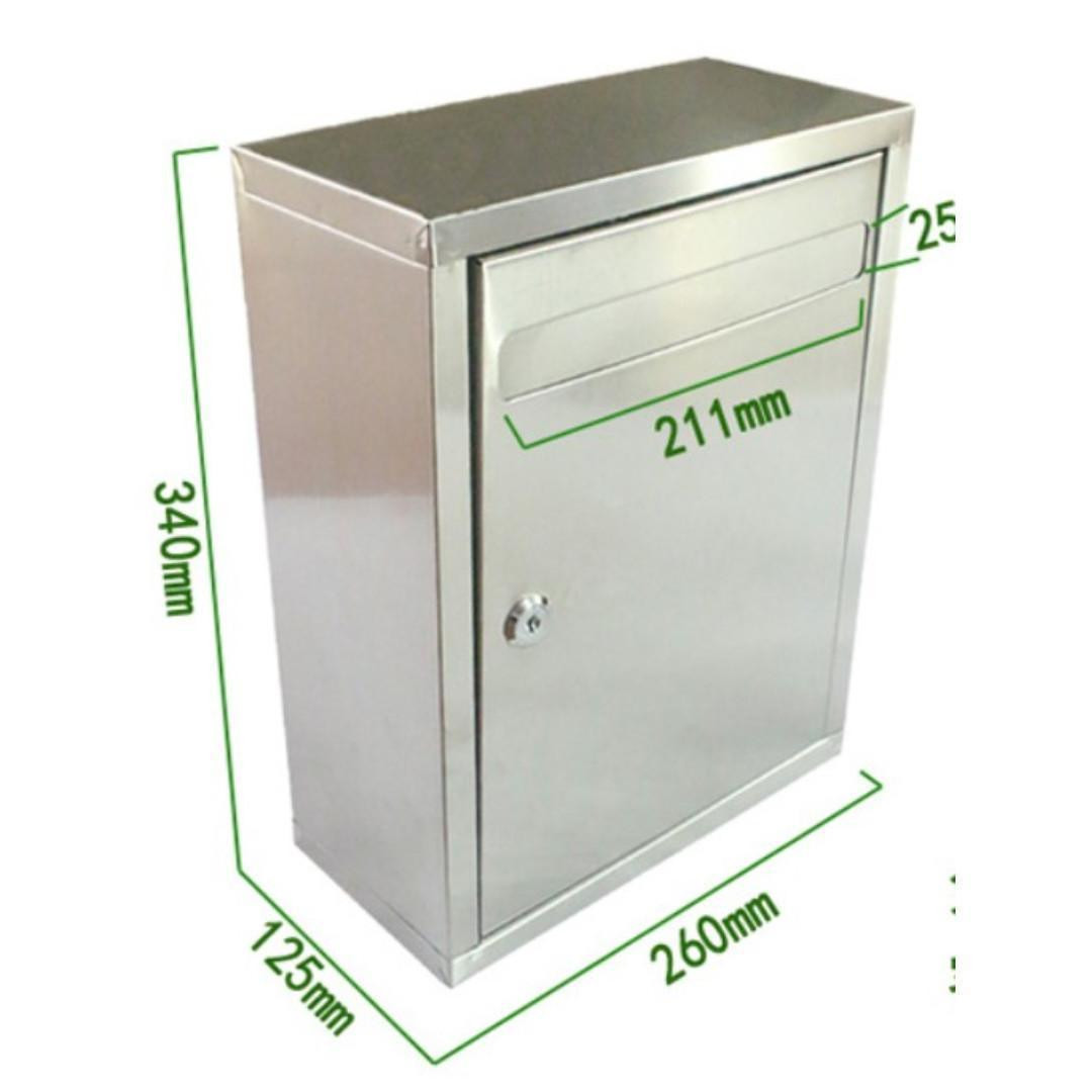 stainless steel mailbox / letter box / drop box / feedback box / tender ...