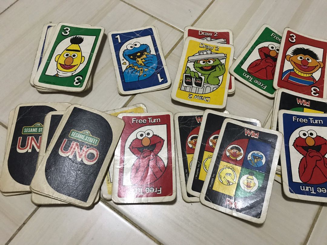 Vintage Seasme Street UNO cards, Hobbies & Toys, Memorabilia ...