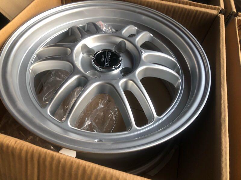 15" RPF1 enkei Design TY291 Silver mags 4Holes pcd 100 bnew, Car Parts ...