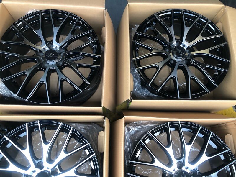 18"Extreme wheels Mesh Black Polish code DXW1325 Mags 5Holes pcd 114 ...