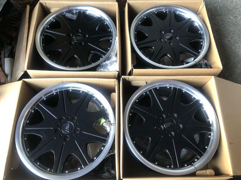 19" VIP Design Black Mags Extreme wheels 5Holes pcd 112 code DXW035 for ...