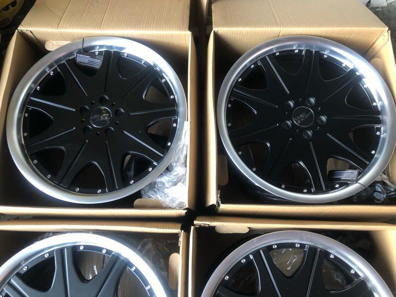 19" VIP Design Black Mags Extreme wheels 5Holes pcd 112 code DXW035 for ...