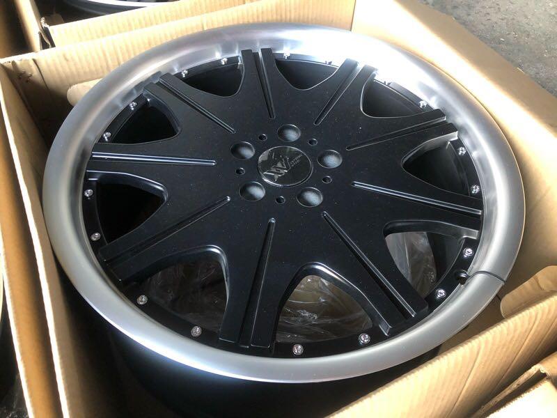 19" VIP Design Black Mags Extreme wheels 5Holes pcd 112 code DXW035 for ...