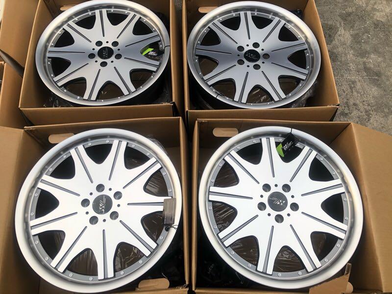 19" VIP Polish gunmetal Design Mags for Benz Audi 5Holes pcd 112 ...