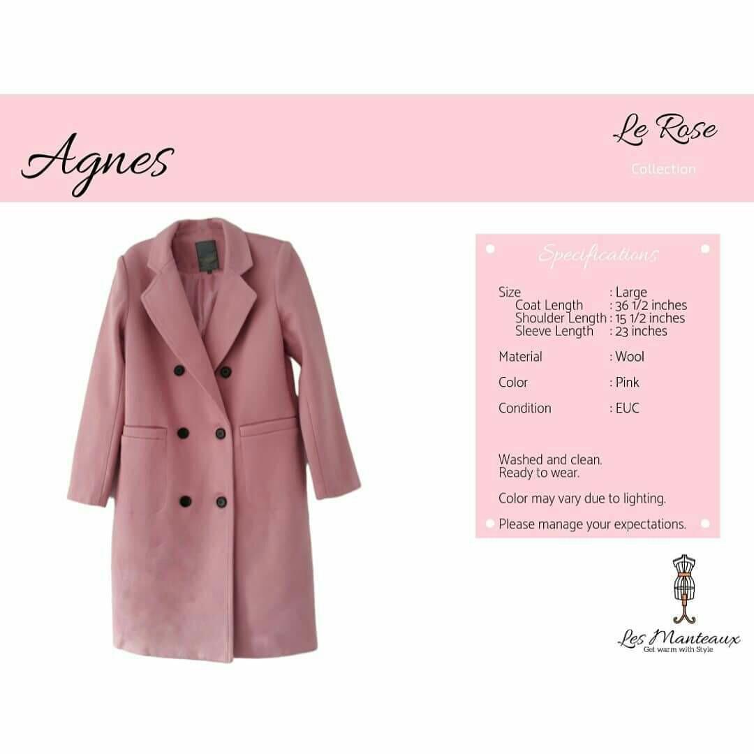 Agnes Korean Wool Coat, Women's Fashion, Coats, Jackets and Outerwear on Carousell