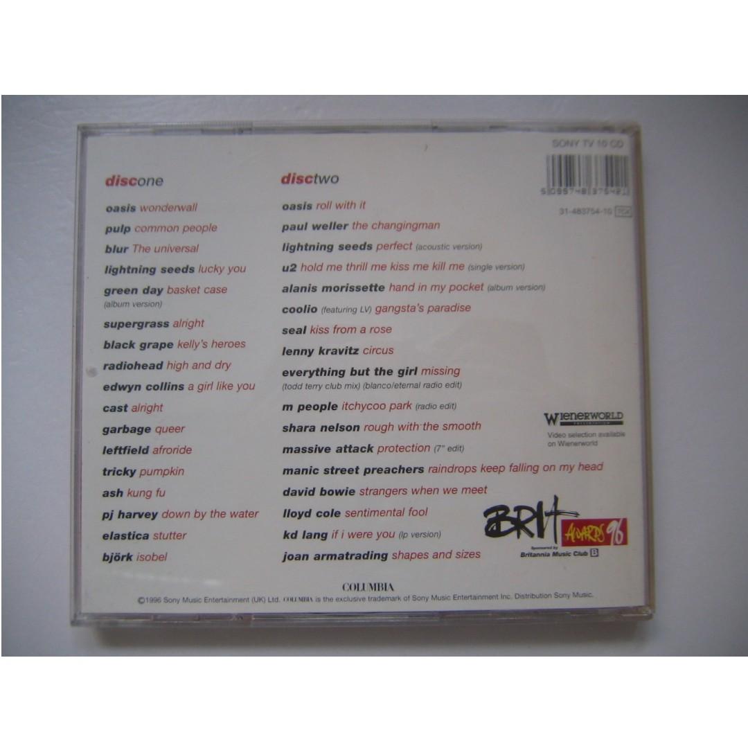 Brit Awards 96 CD (Oasis, Pulp, Blur, Lightning Seeds, Green Day, Supergrass, Black Grape ...