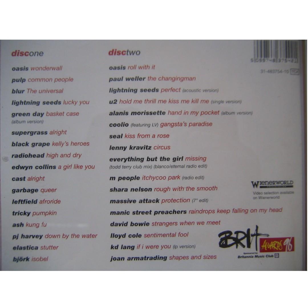Brit Awards 96 CD (Oasis, Pulp, Blur, Lightning Seeds, Green Day ...