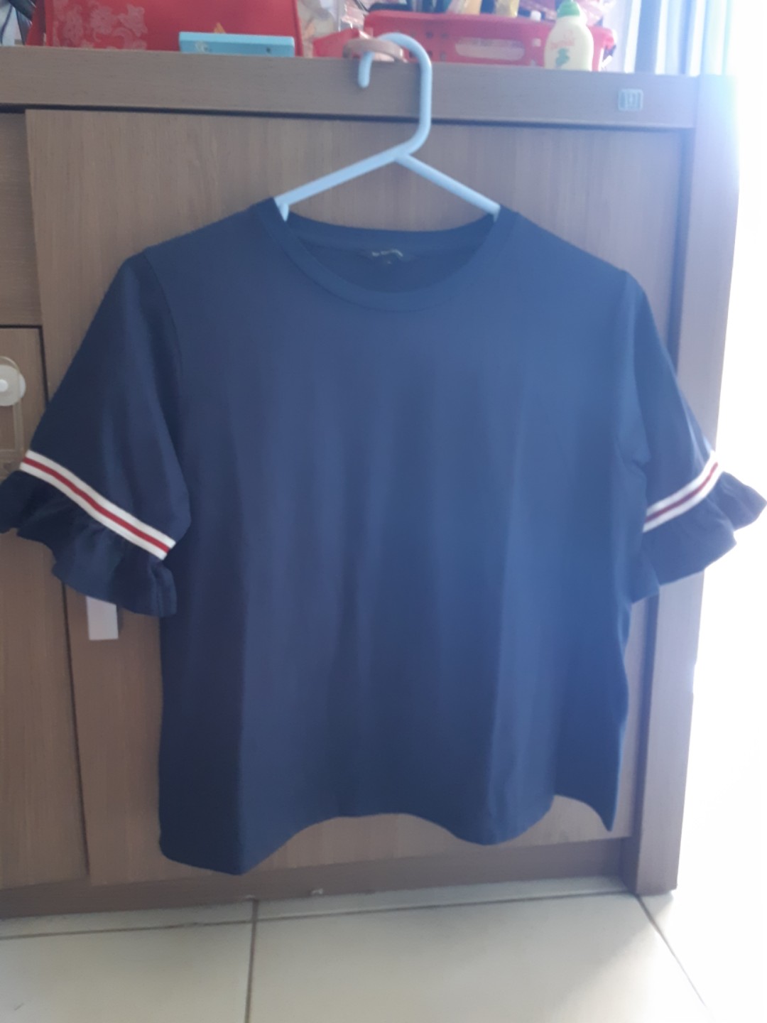 Executive top navy, Fesyen Wanita, Pakaian Wanita, Atasan di Carousell