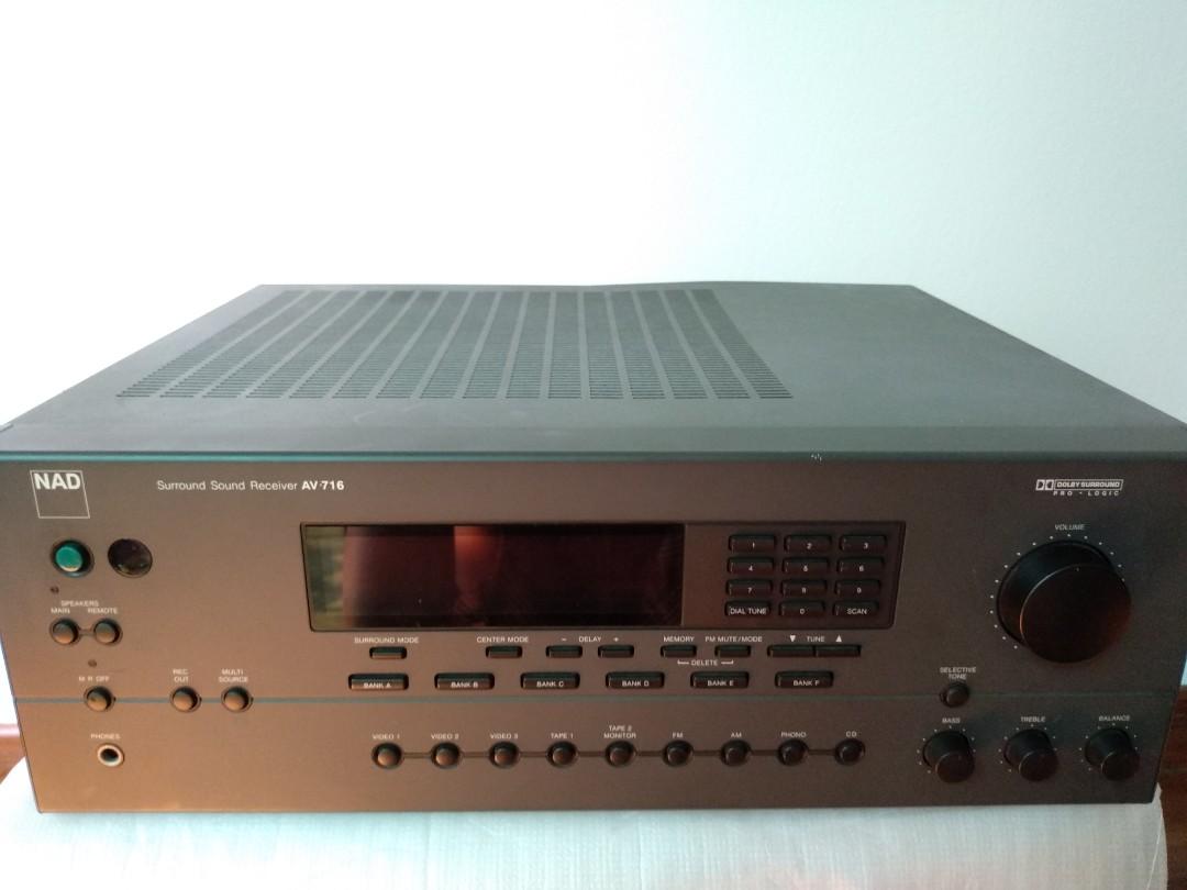 NAD AV-716 Amplifier (Surround Sound Receiver), Audio, Soundbars ...