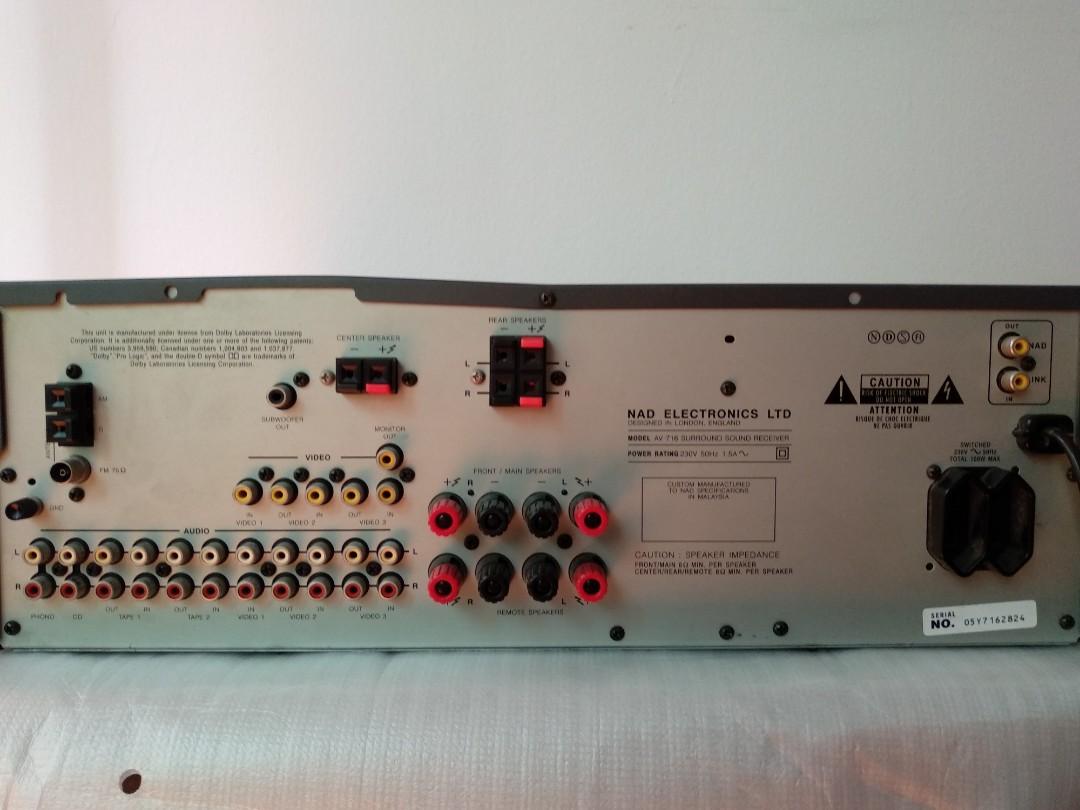 NAD AV-716 Amplifier (Surround Sound Receiver), Audio, Soundbars ...