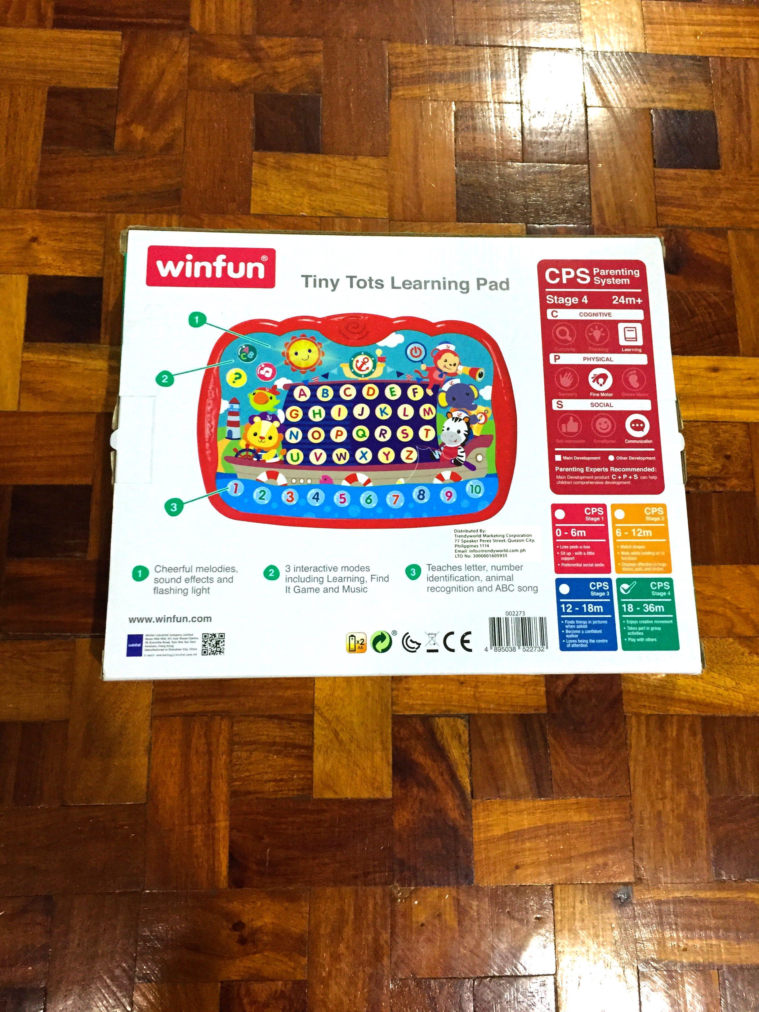ORIGINAL Winfun Tiny Tots Learning Pad, Hobbies & Toys, Toys & Games on ...