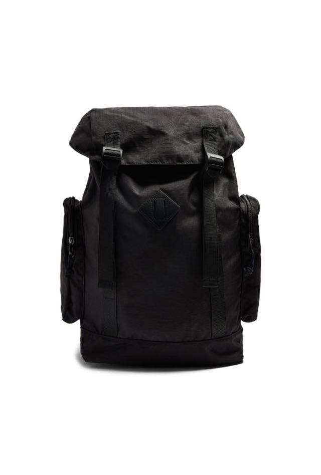 Topman Black Ripstop Backpack, Men's Fashion, Bags, Backpacks on Carousell
